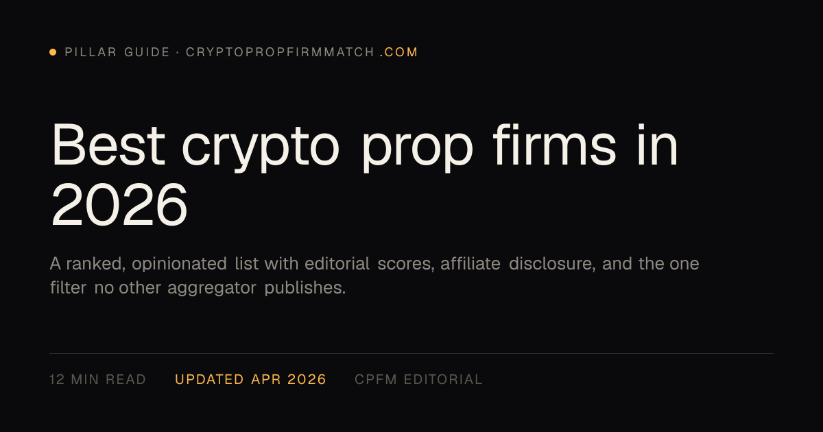 Best crypto prop firms in 2026 (ranked, verified) · cryptopropfirmmatch